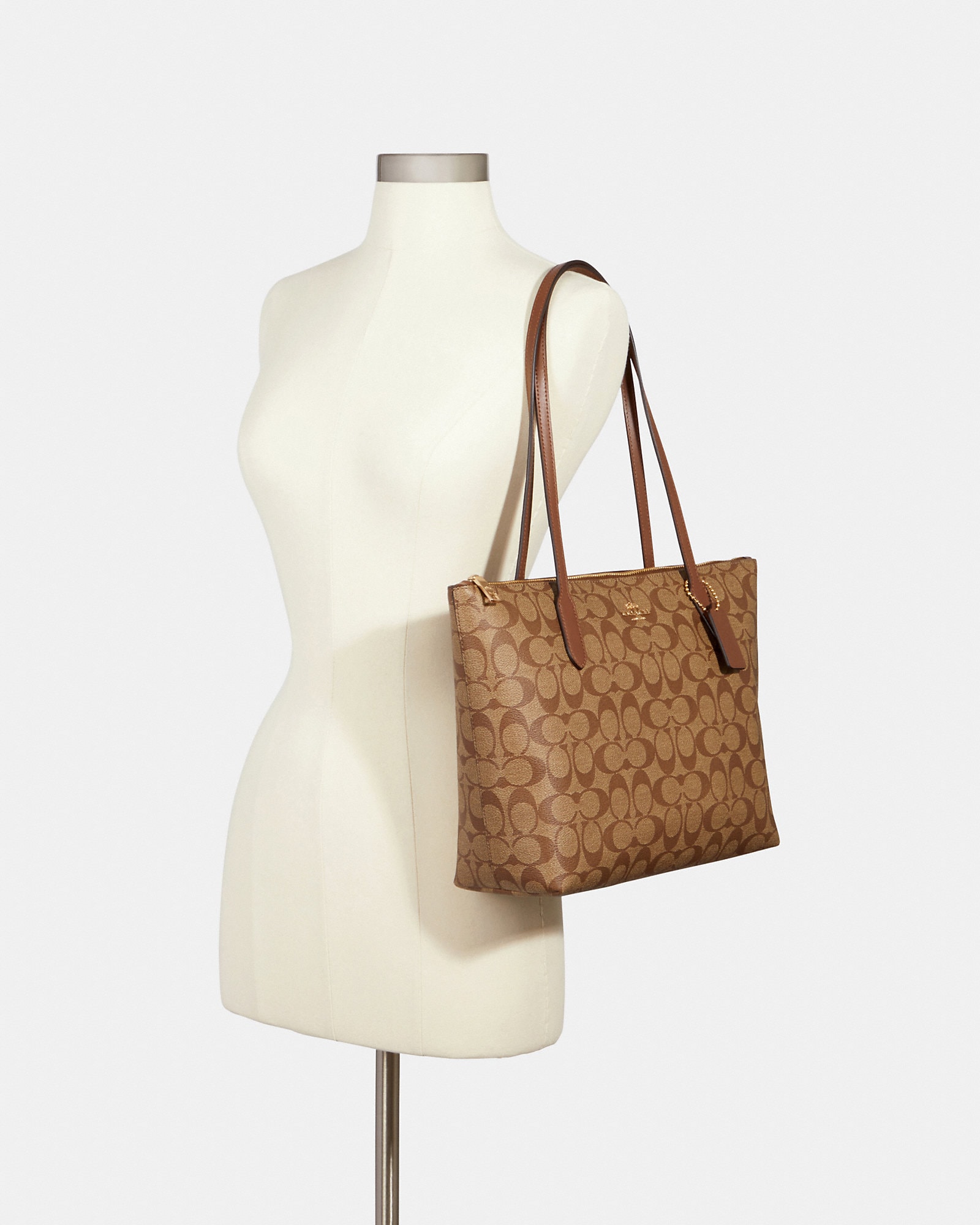 COACH ZIP TOP TOTE IN SIGNATURE CANVAS – Bag Habits