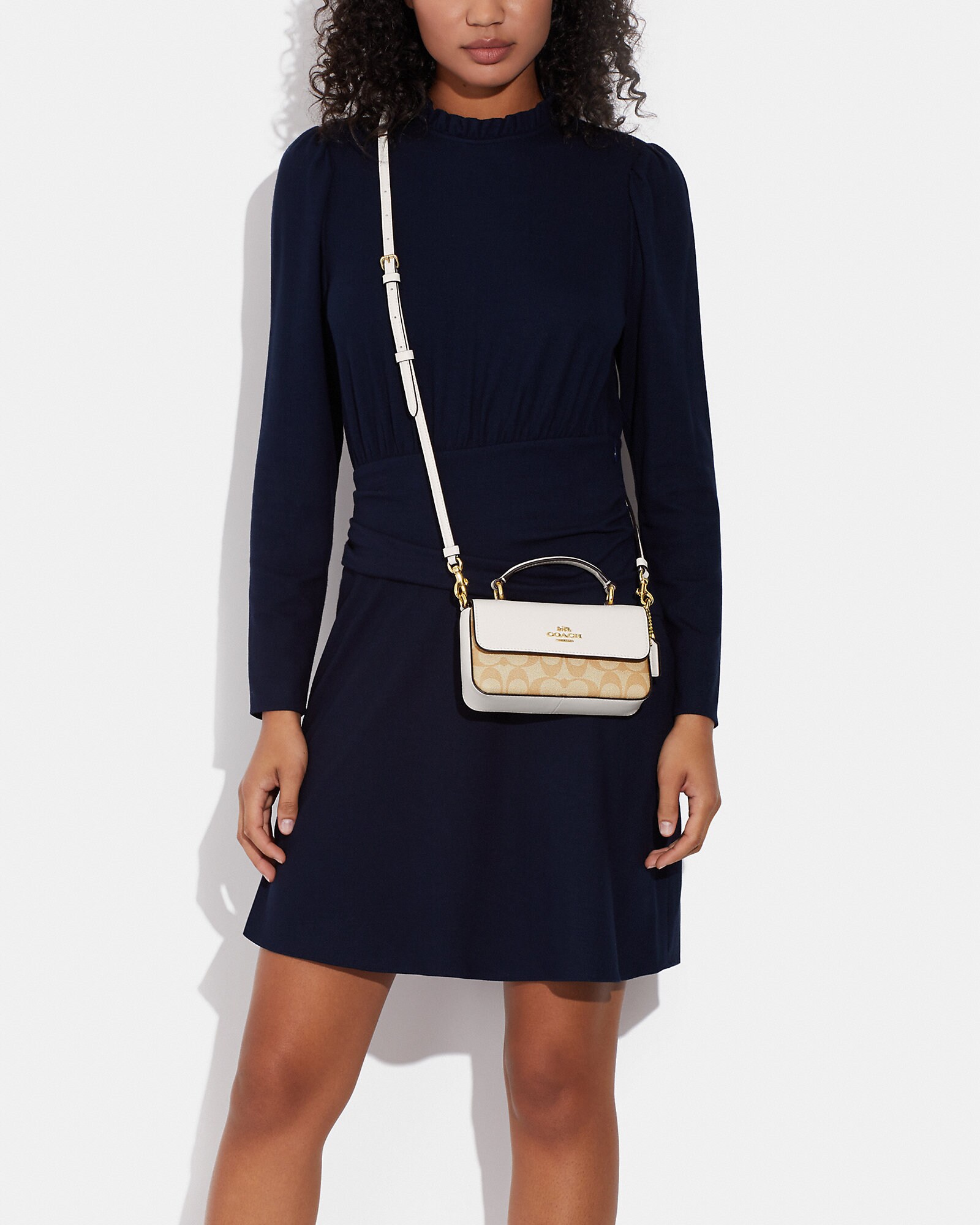 COACH MINI JOSIE TOP HANDLE CROSSBODY IN SIGNATURE CANVAS – Bag Habits