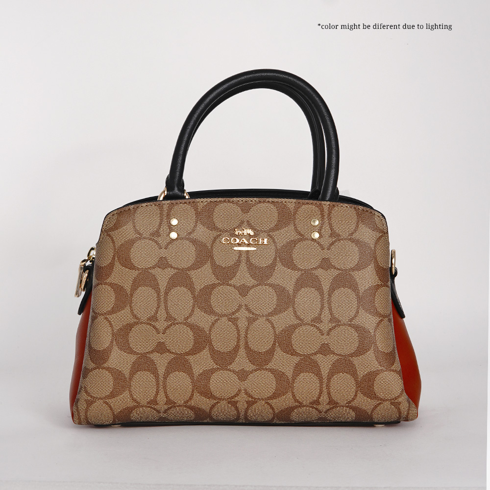 COACH MINI LILLIE CARRYALL COLORBLOCK IN SIGNATURE CANVAS - Bag Habits