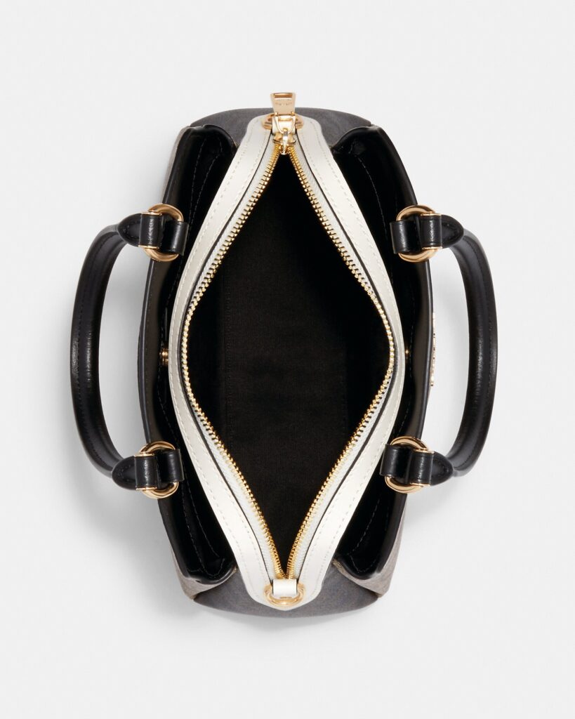 COACH MINI LILLIE CARRYALL IN BLOCKED SIGNATURE CANVAS tips-sebelum ...